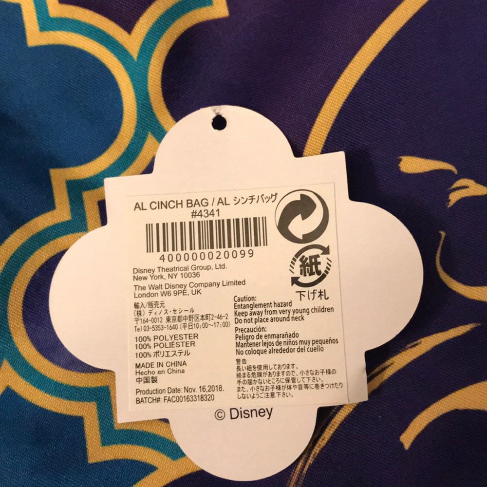 Disney Broadway Series Aladdin Bag & Program Nwot - Gem